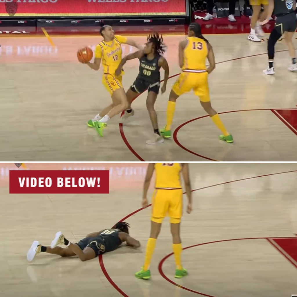 MUST WATCH! JuJu Watkins INTENTIONAL Foul After Hitting Jaylyn Sherron ...