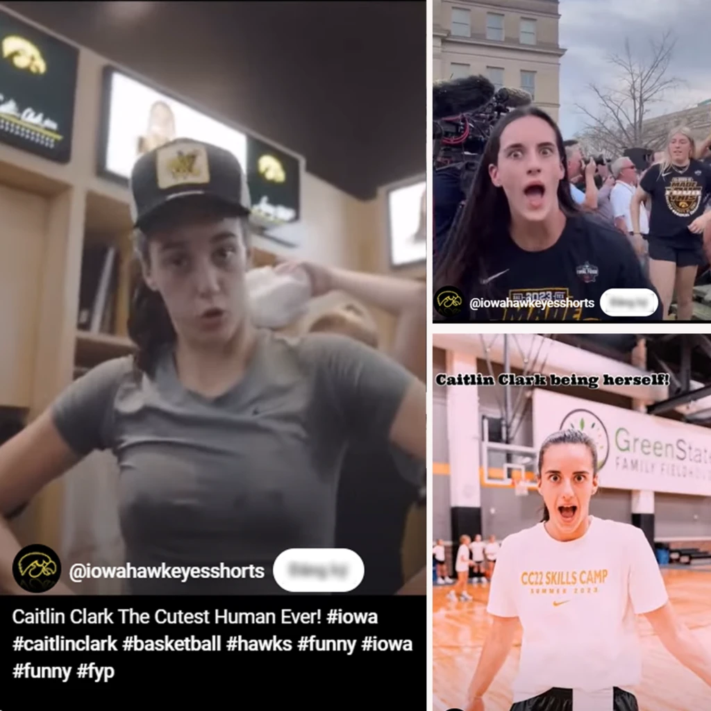 Caitlin Clark The Cutest Human Ever! Iowa Hawkeyes posted funny moments ...