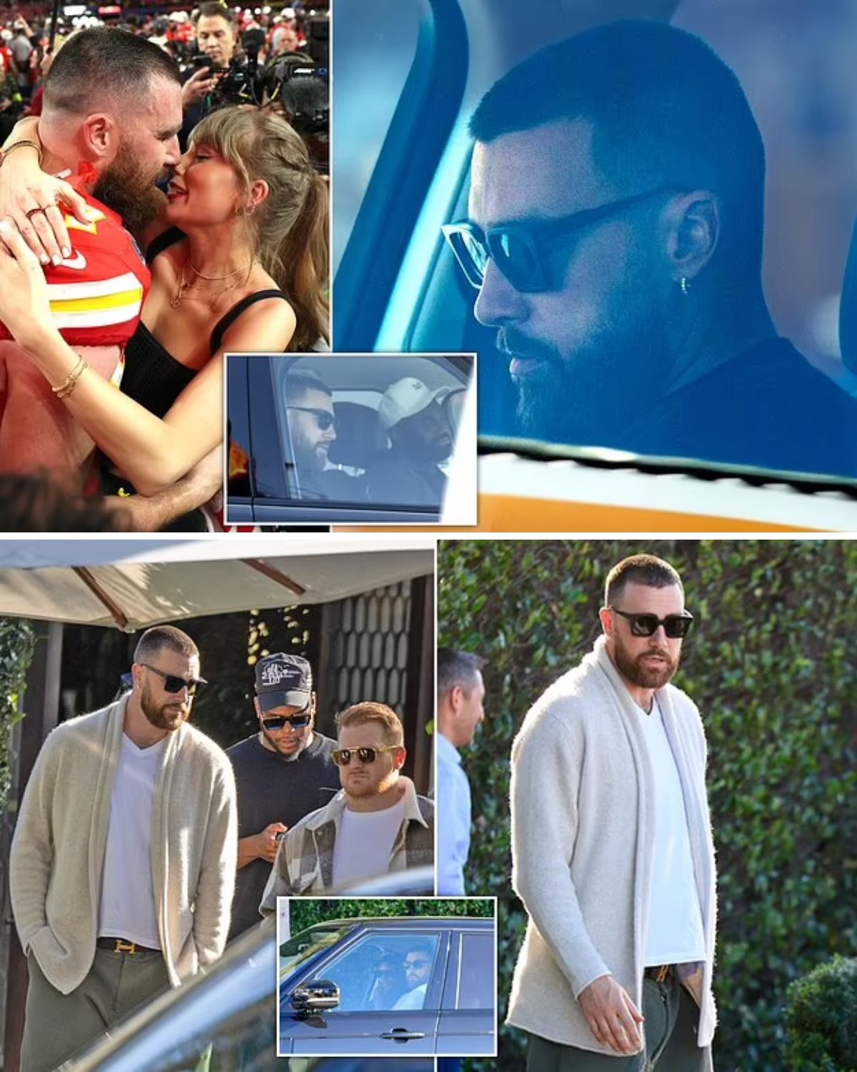 Travis Kelce is spotted hitching a ride to Taylor Swift’s $25m Beverly Hills mansion – as ...
