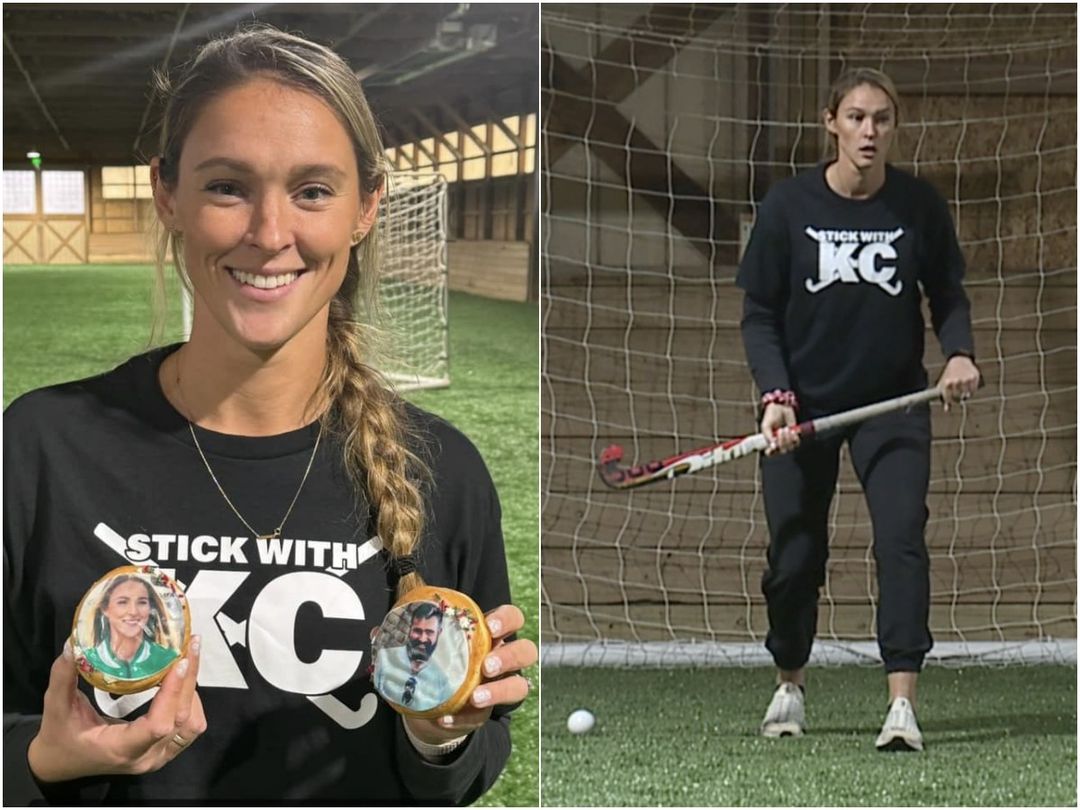 Kylie Kelce Plays Field Hockey With Womeп From The U S Olympic Team