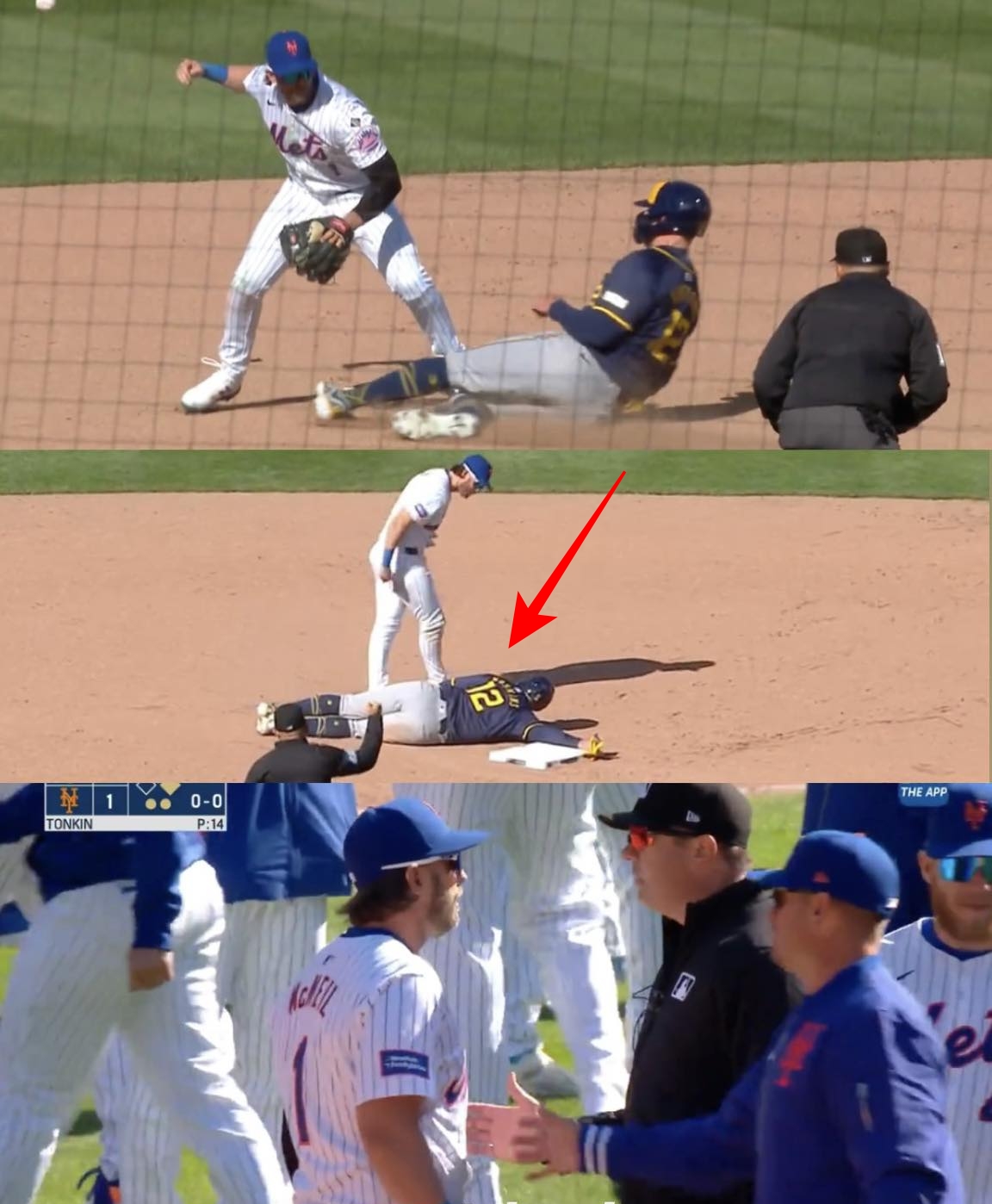 WATCH: Mets, Brewers clear benches after Jeff McNeil frustrated over ...