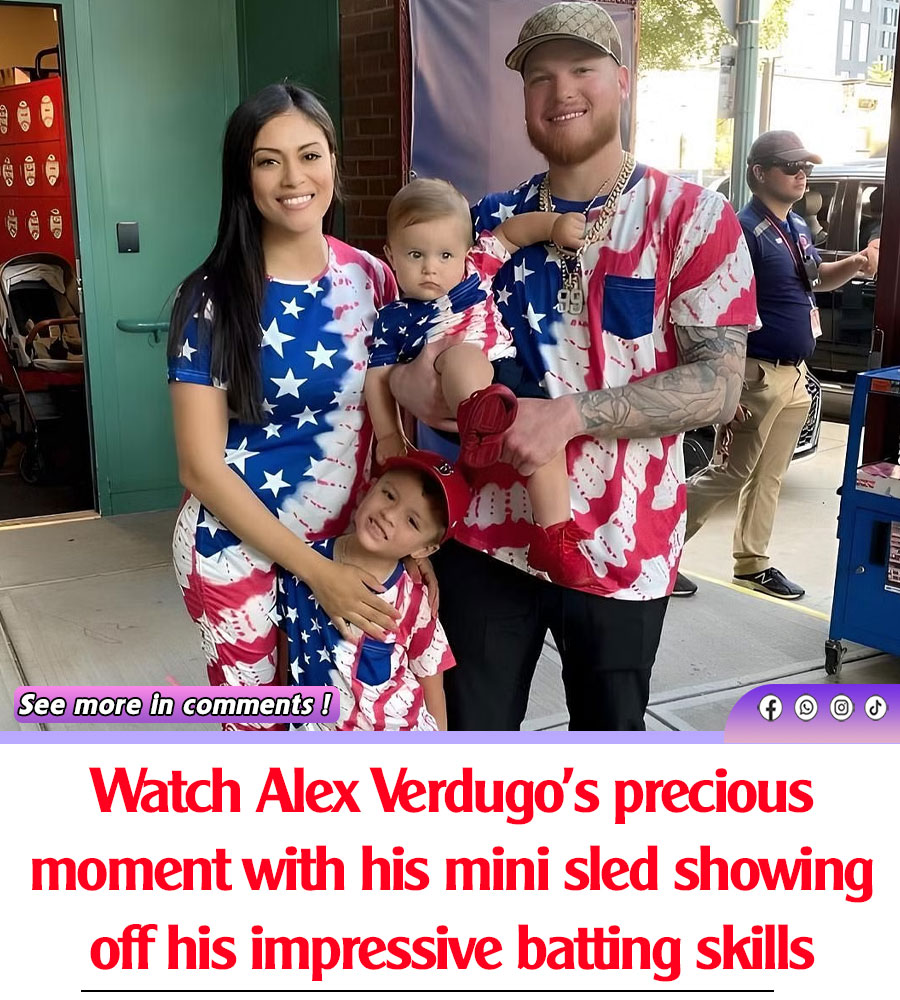 Watch Alex Verdugo's precious moment with his mini sled showing off his ...