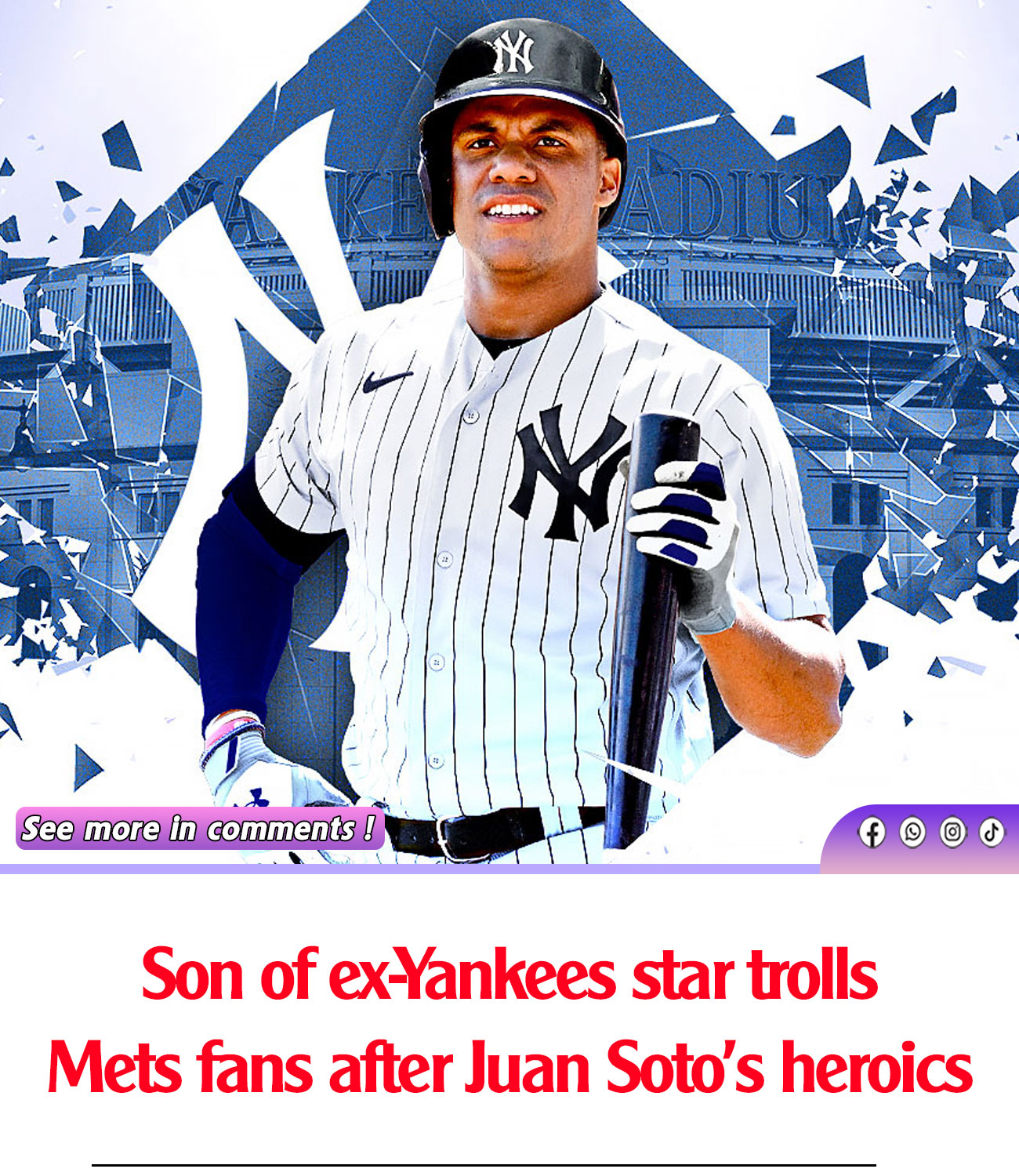 Son of ex-Yankees star trolls Mets fans after Juan Soto’s heroics - News