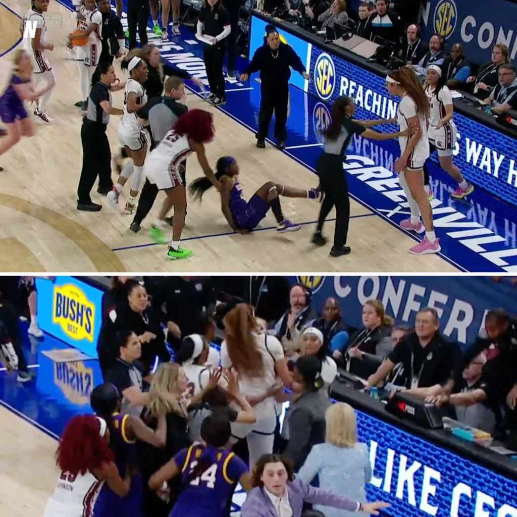 BRAWL In South Carolina vs LSU SEC Championship Game! SEVERAL Ejections ...