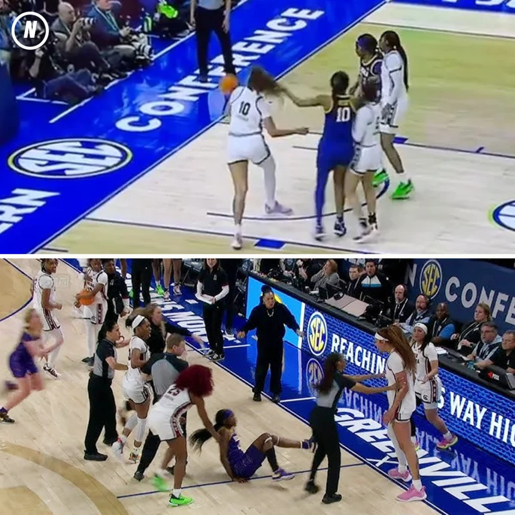 WATCH! Angel Reese whacks Kamilla Cardoso in face and given intentional ...