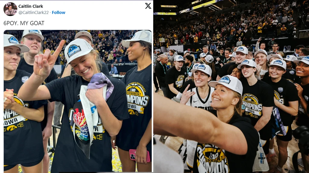 “6POY. MY GOAT” - Caitlin Clark hypes up Sydney Affolter for ...