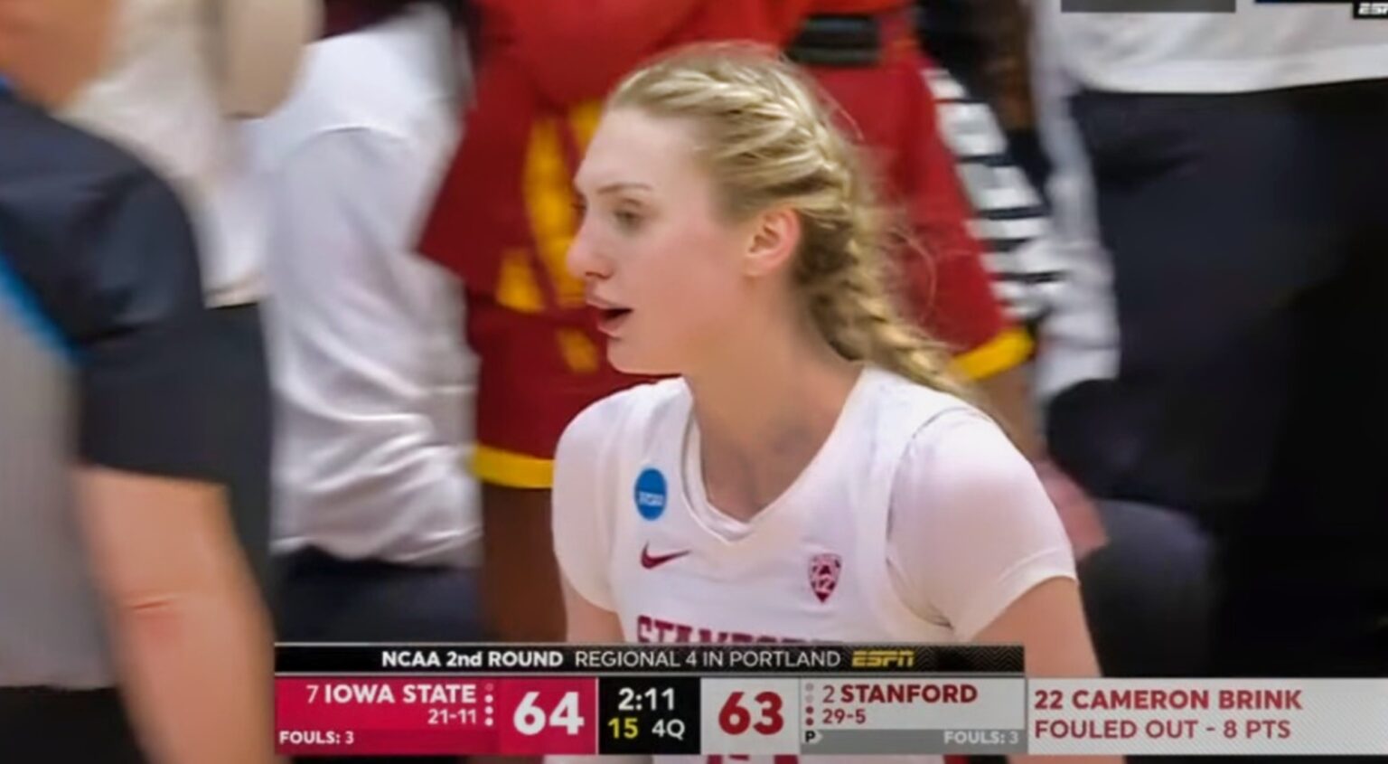 VIDEO: Cameras Caught Stanford’s Cameron Brink Yelling "F-U" At Ref After Fouling Out Of Final ...