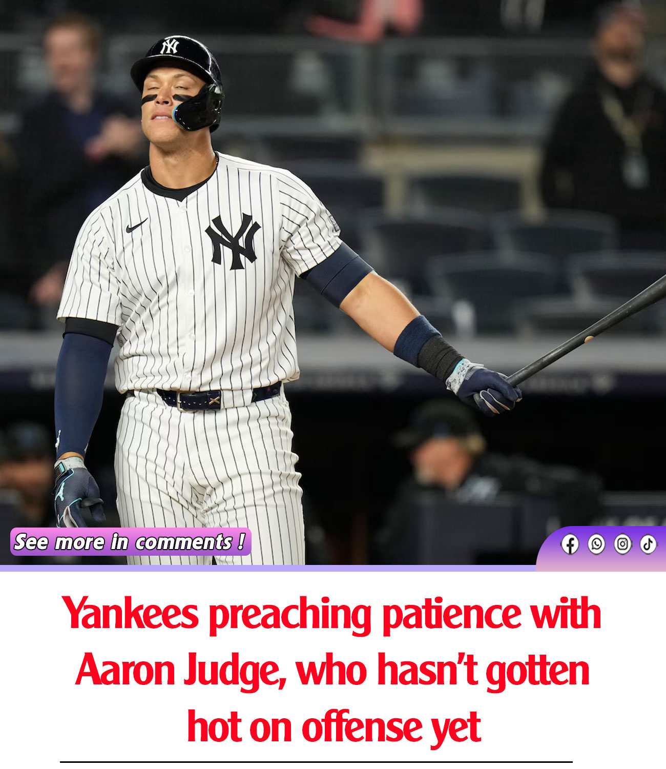 Yankees preaching patience with Aaron Judge, who hasn’t gotten hot on ...