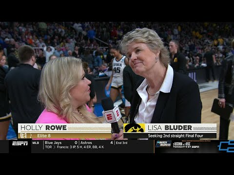 Lisa Bluder Interview After 3rd Quarter In Elite 8 | NCAA Tournament ...