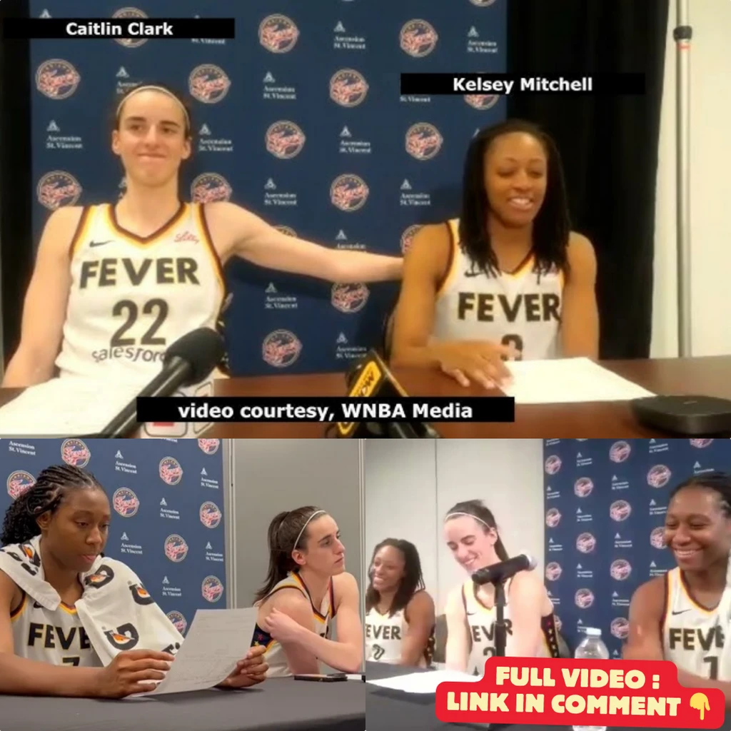 VIDEO interview with Kelsey Mitchell, Caitlin Clark, Aliyah Boston, coach Christie Sides at WNBA ...