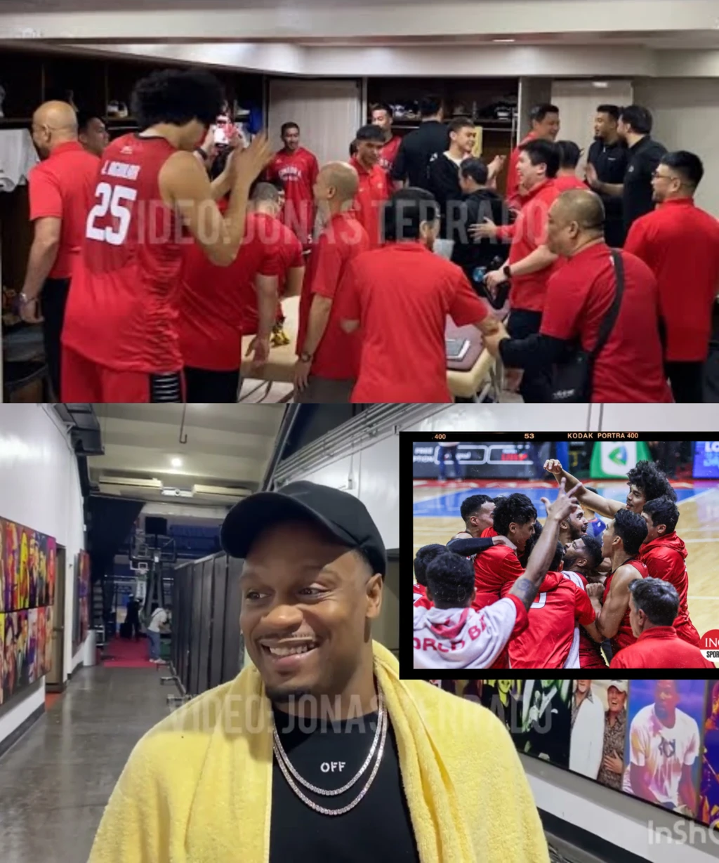 Joyous Scenes in Barangay Ginebra Locker Room After Scottie Thompson ...