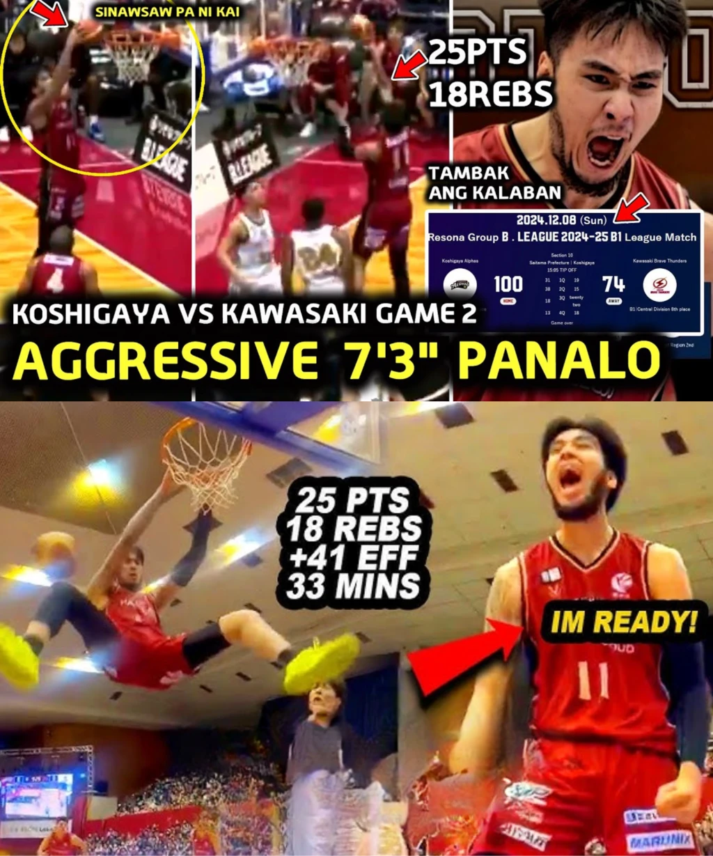 Kai Sotto Shines with 25PTS, 18REBS, 2STL, 2AST Leading Koshigaya to Series Sweep Over Kawasaki ...