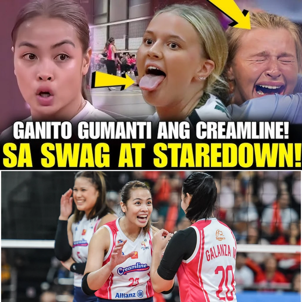 Ganito GUMANTI ang CREAMLINE sa SWAG at STAREDOWN!! #jemagalanza # ...