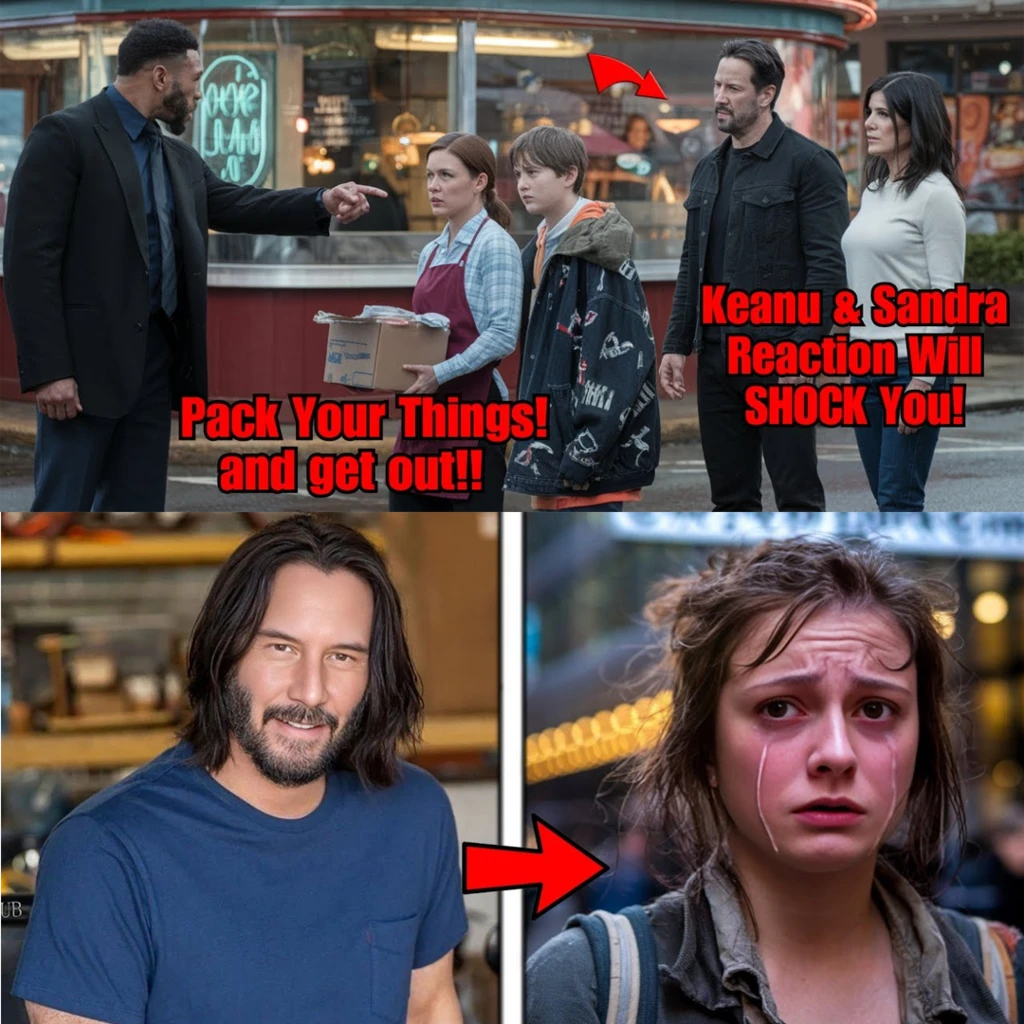 "Waitress Fired for Helping Homeless Kid—Keanu Reeves and Sandra ...