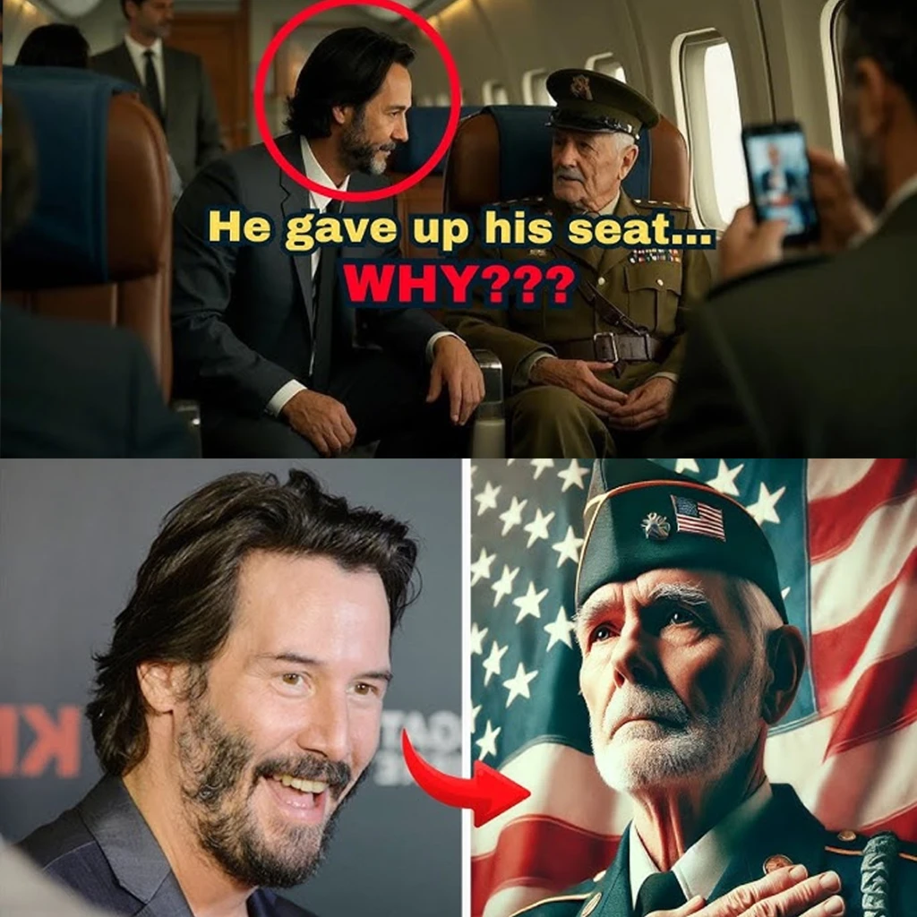 Keanu Reeves Gives Up His First Class Seat for a Veteran—What Happened ...