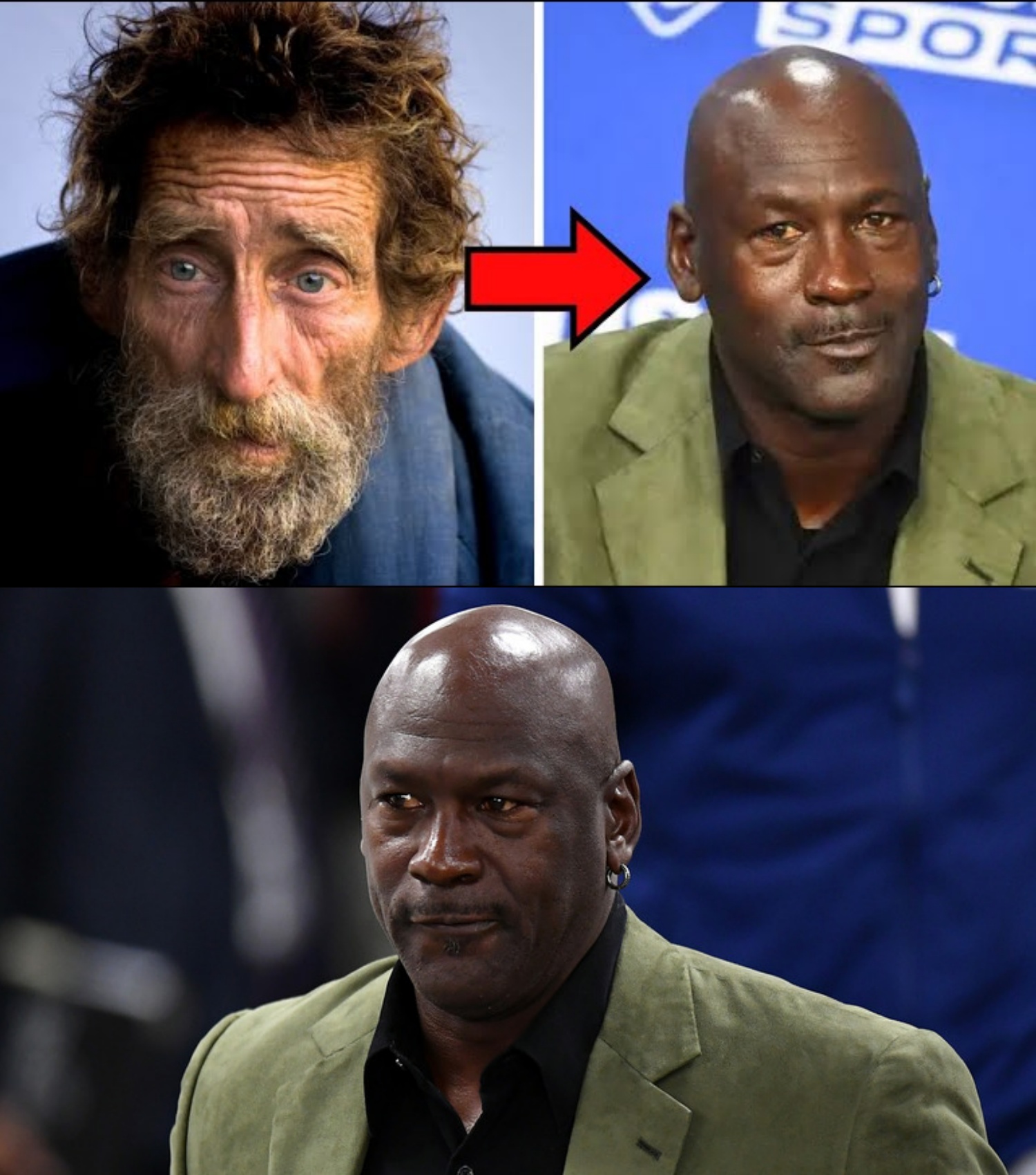 Homeless man asks Michael Jordan “can you give me 1$” Michael Jordan’s ...