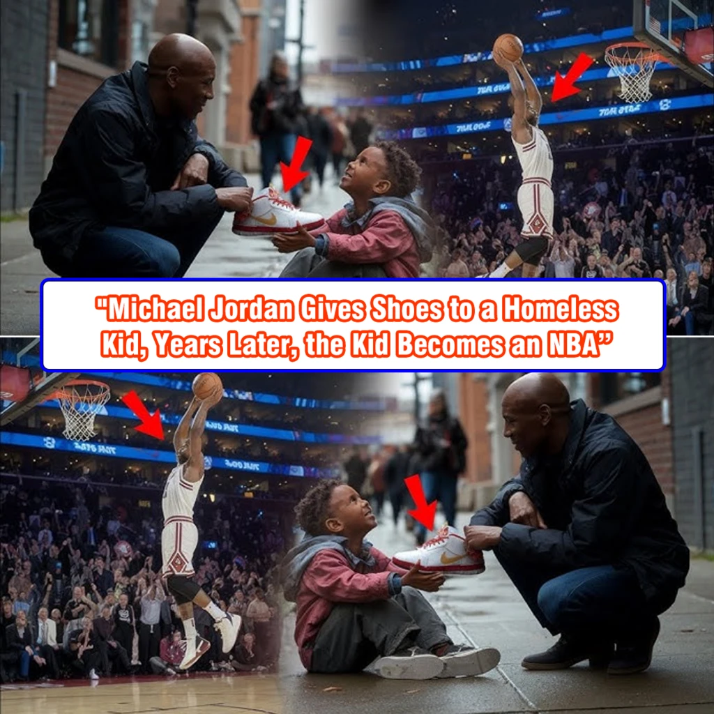 "Michael Jordan Gives Shoes to a Homeless Kid, Years Later, the Kid ...