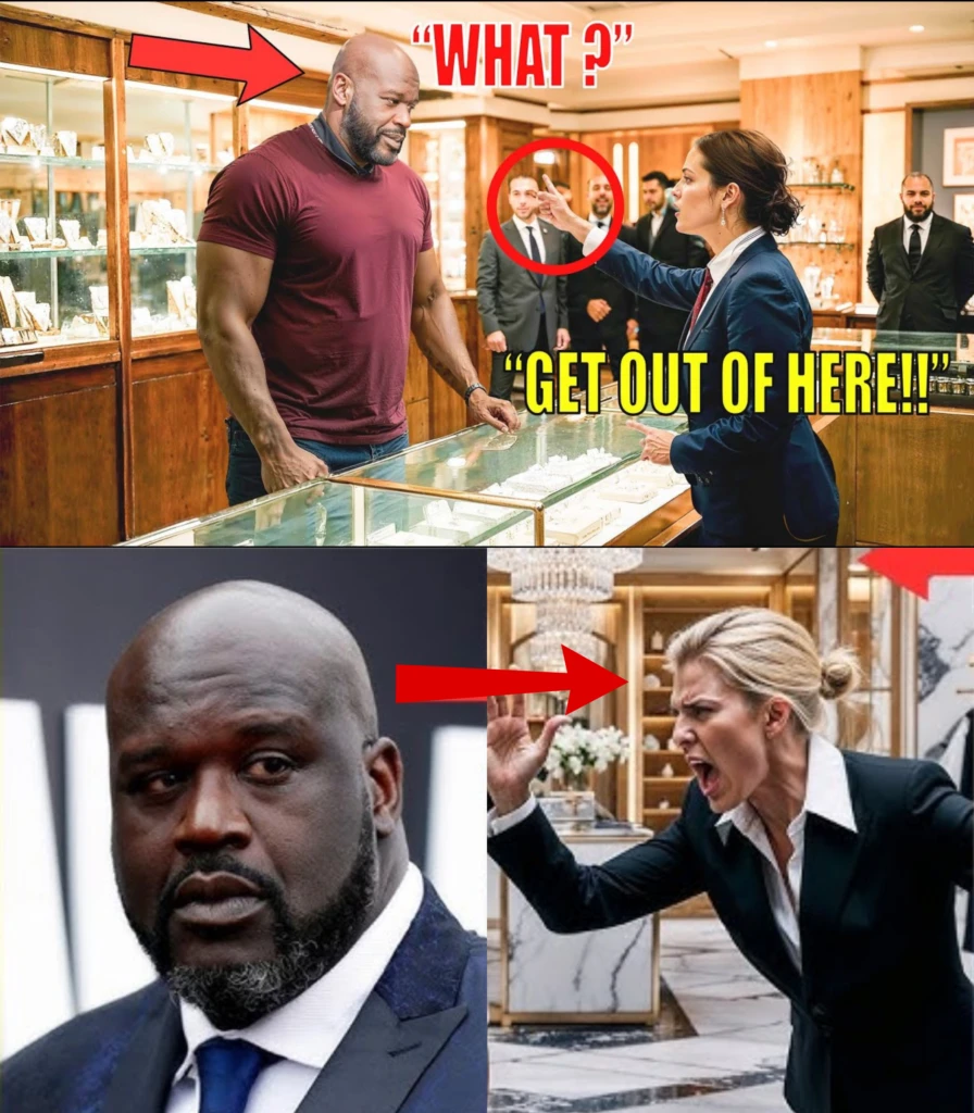 Shaquille O'Neal reacts in shock when being kicked out of luxury store ...