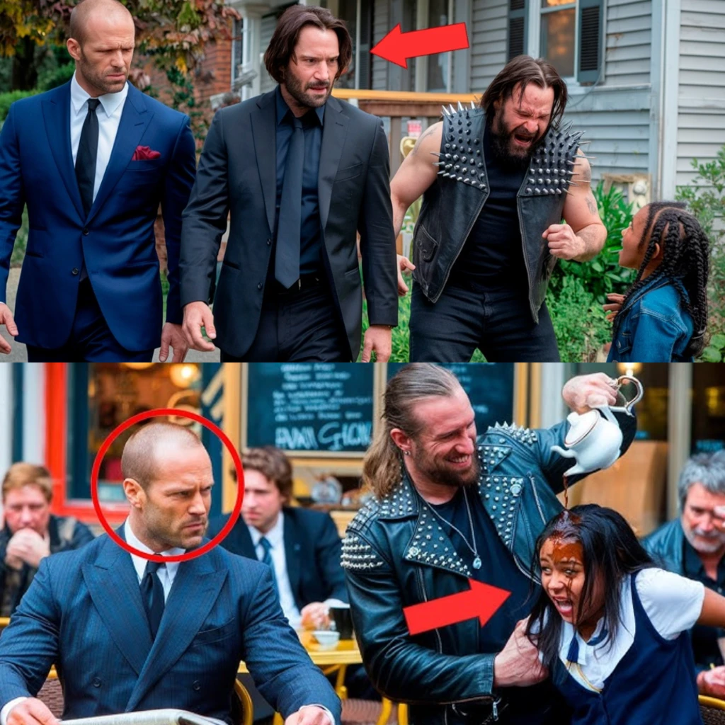 Biker attacked girl, but when Jason Statham and Keanu Reeves intervened... - News