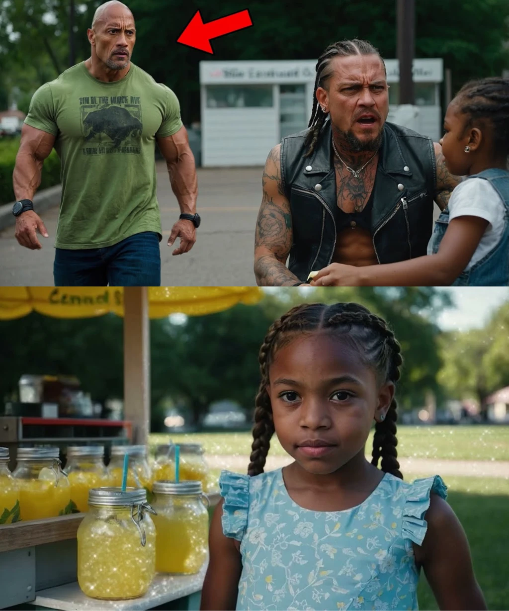 A BIKER ATTACKED A BLACK GIRL SELLING LEMONADE, BUT WHEN THE ROCK ...