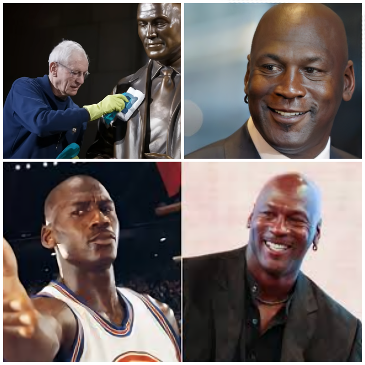 Michael Jordan Sees an Elderly Man Cleaning His Statue at Night—What He ...