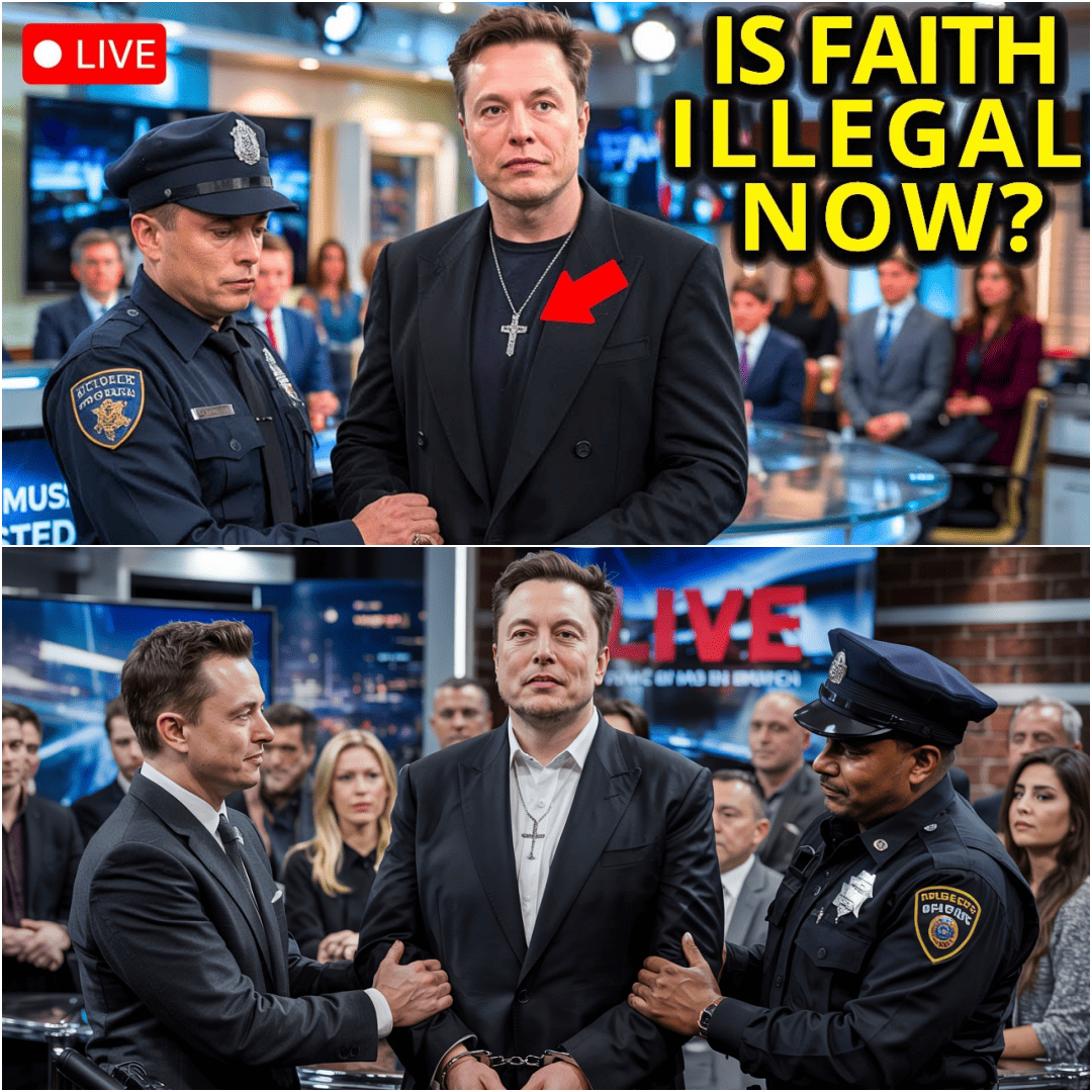 Elon Musk ARRESTED on Live TV for Wearing a Cross – What Happened Next ...