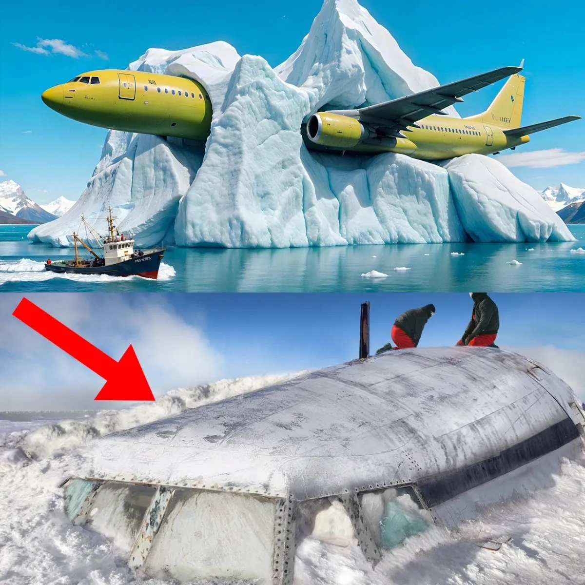 A plane frozen 1,000 years ago in Antarctica suddenly reveals ...