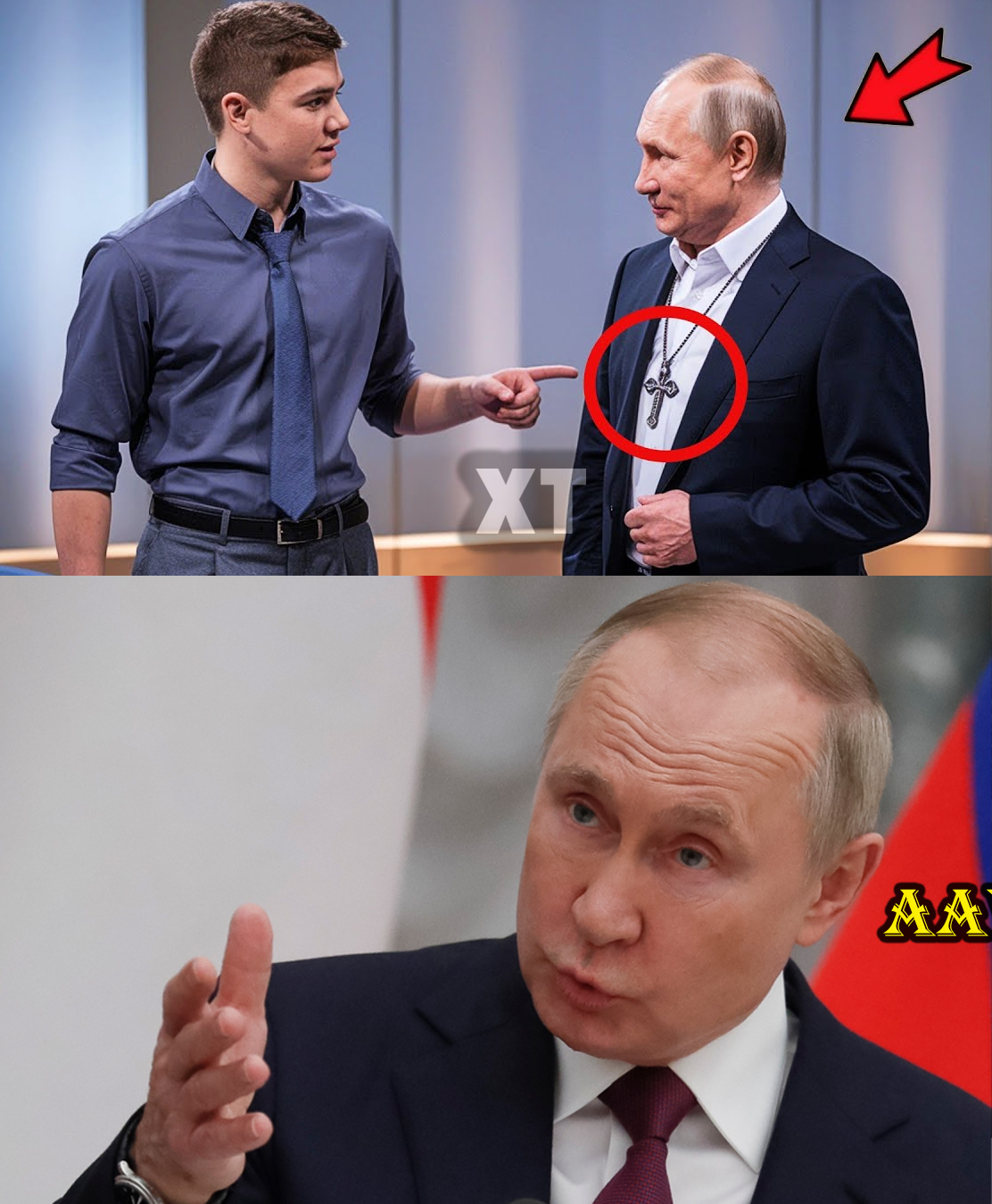 Journalist mocks Vladimir Putin's cross. Putin's response shocks ...