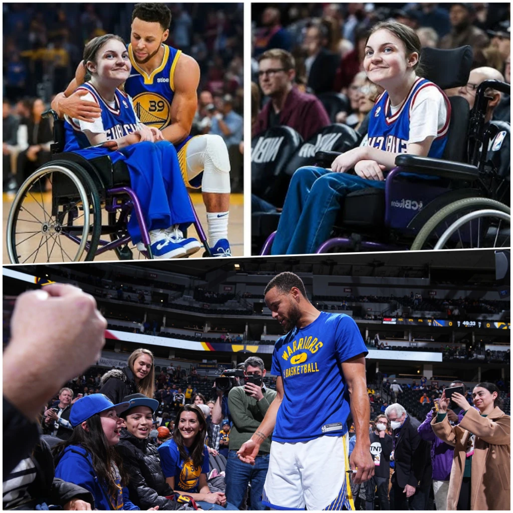 Disabled fan meets Steph Curry at a game... His touching reaction will ...