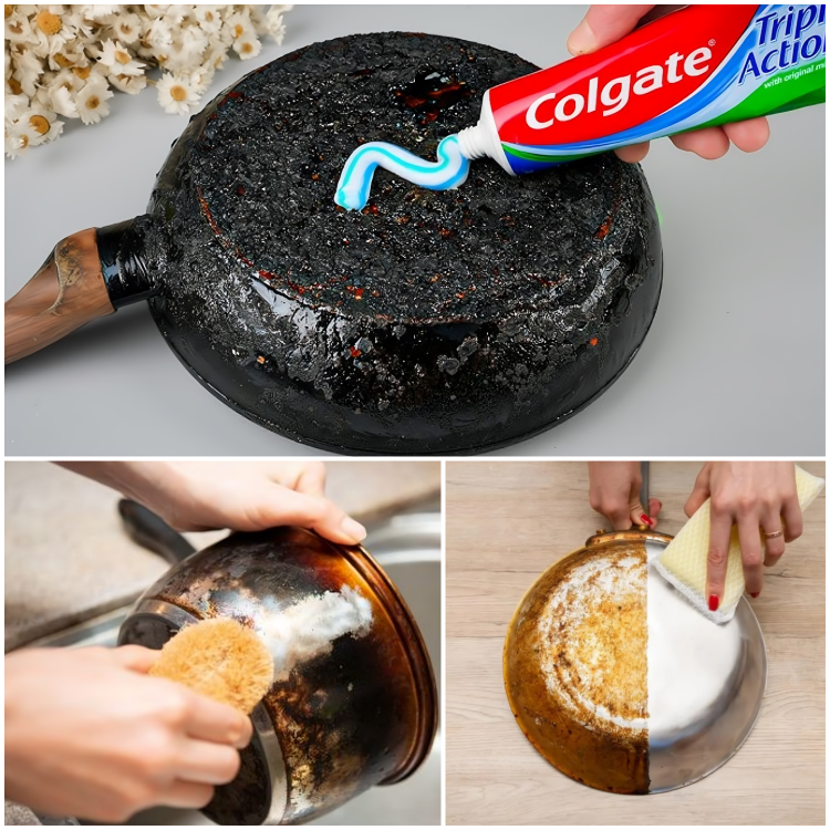 Here's How to Polish and Restore an old and Burnt Pan - Easiest and ...